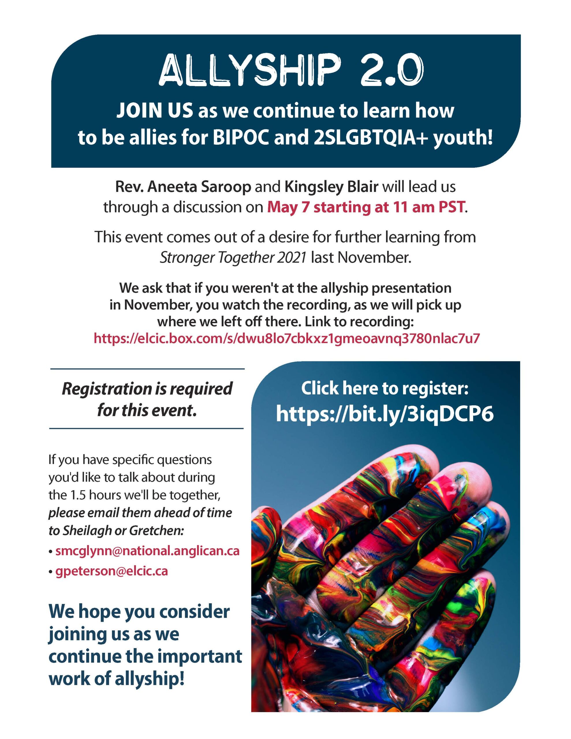 Allyship 2.0 – Eastern Synod of the Evangelical Lutheran Church in Canada